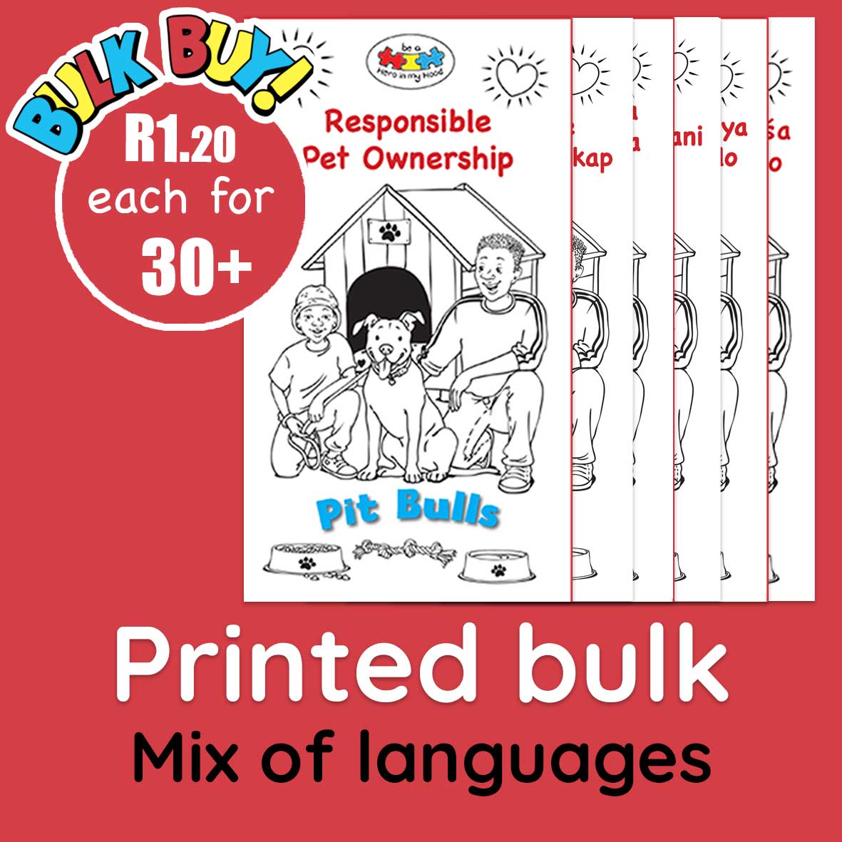 Pit Bull Brochure bulk buy, mix of languages - printed - Hero in my Hood