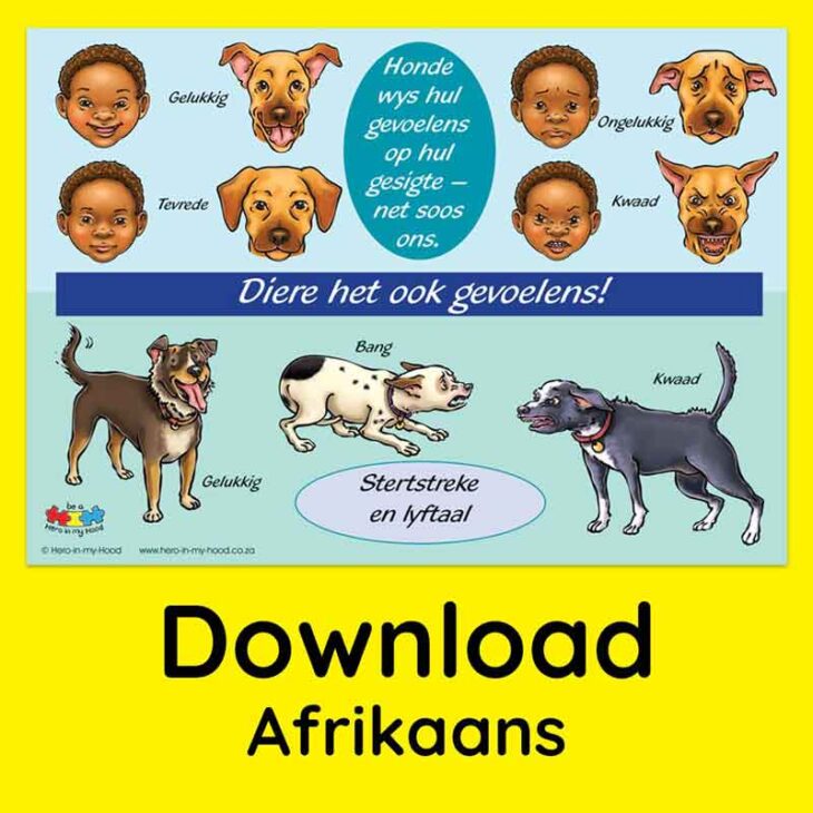 Animal's Feelings Poster, Afrikaans - download - Hero in my Hood