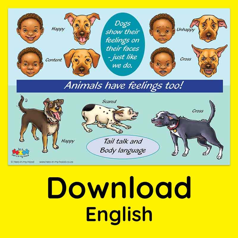 Animal's Feelings Poster, English - download - Hero in my Hood