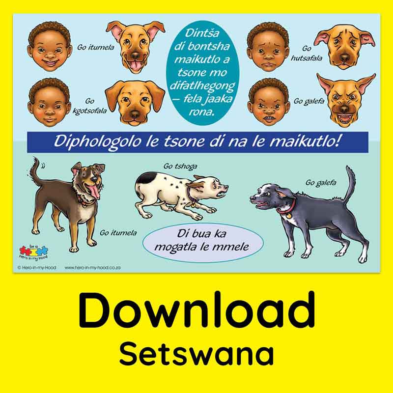 Animal's Feelings Poster, Setswana - download - Hero in my Hood