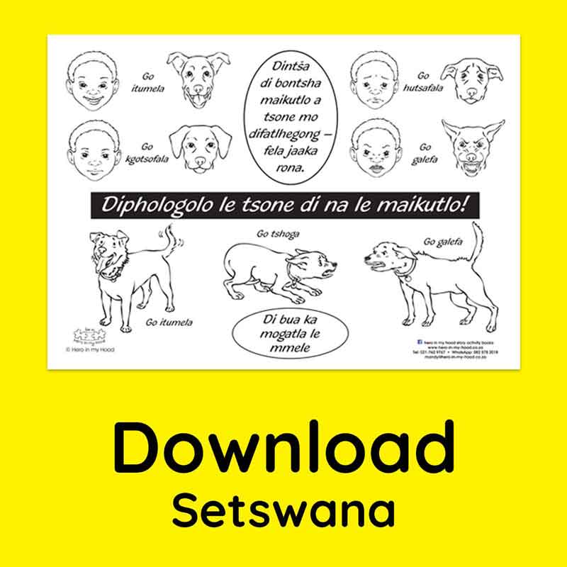 Animal's Feelings handout, Setswana - download - Hero in my Hood
