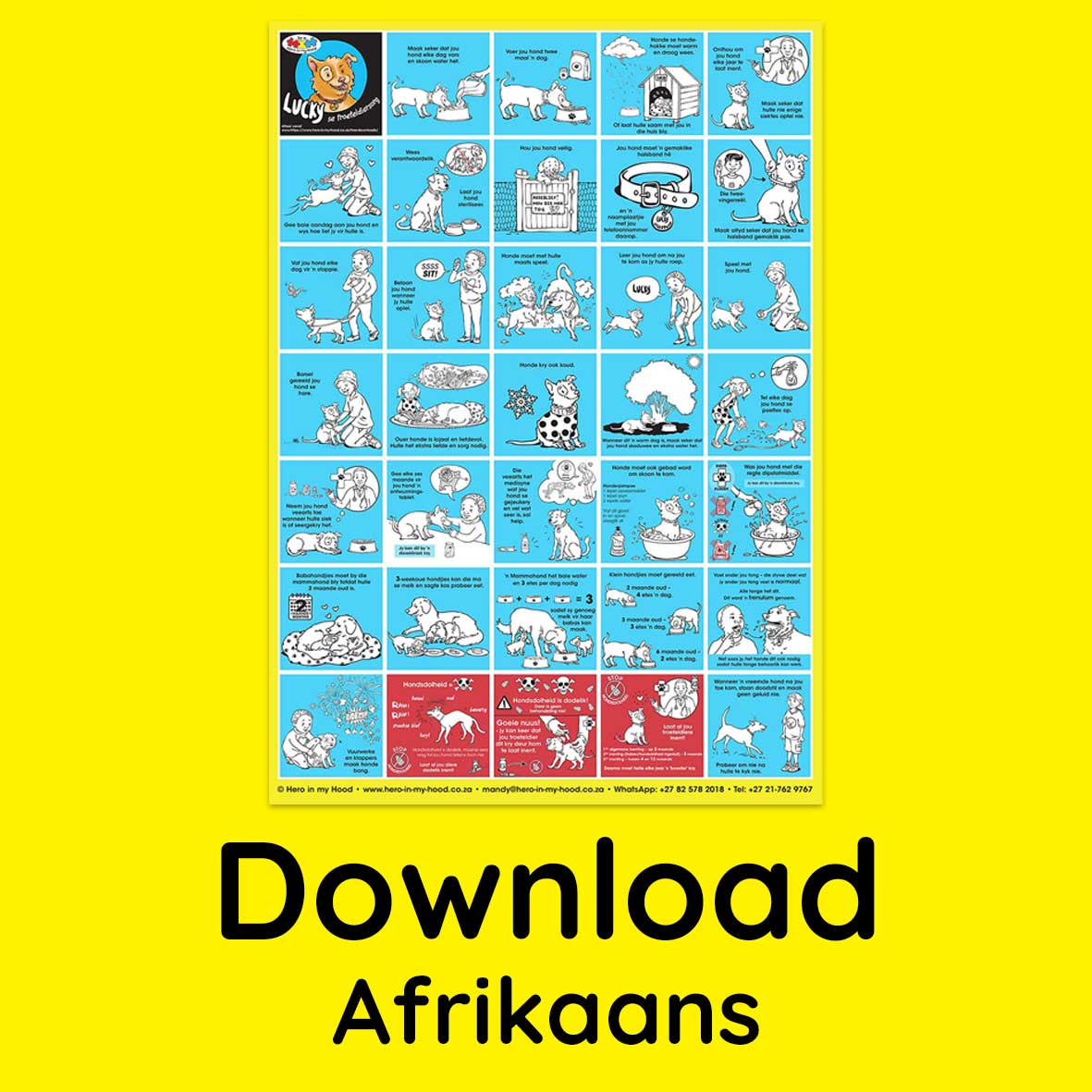 Lucky's Pet Care Poster, Afrikaans - download - Hero in my Hood