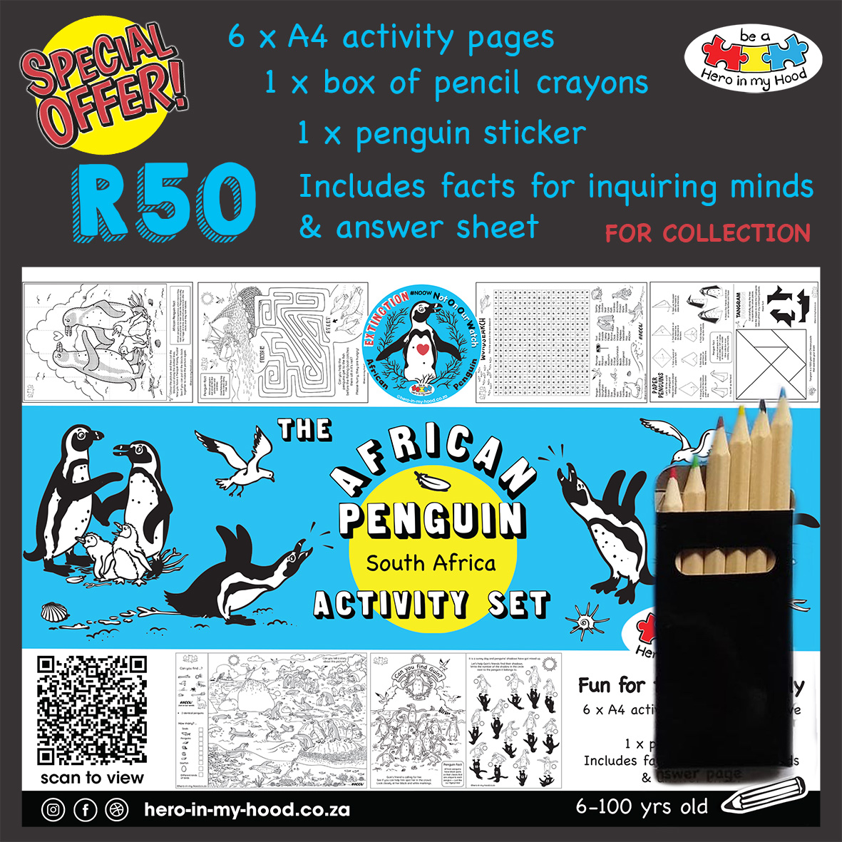 African Penguin Coloring Pages