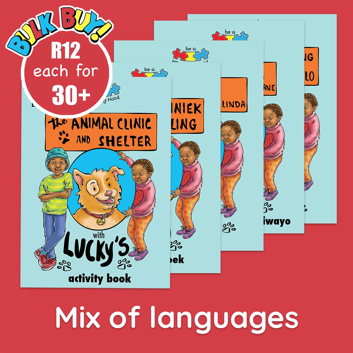 Lucky's activity book bulk buy mix, printed - Hero in my Hood