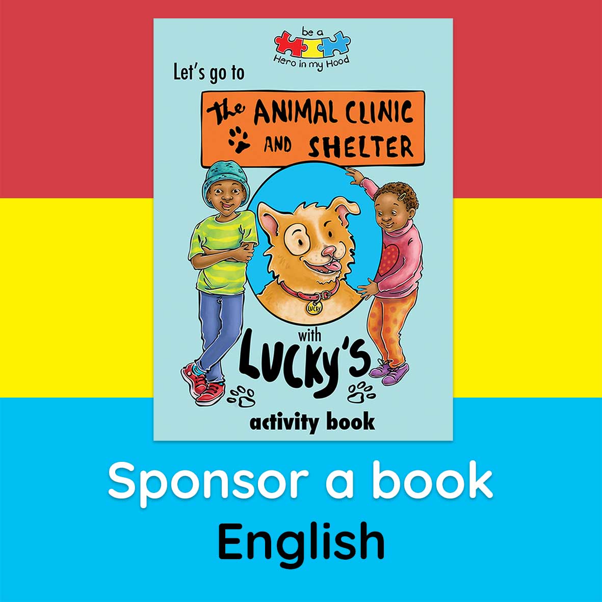 Lucky's activity book, English - sponsor - Hero in my Hood